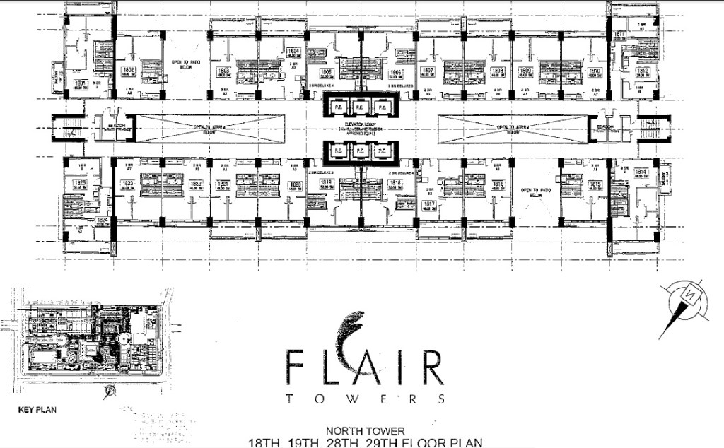 Flair Towers North Tower 18th 19th 28th 29th Floor Plan « Flair Towers